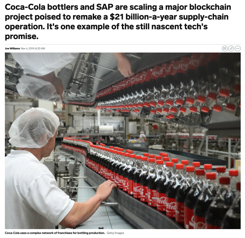Sap Coca Cola Cona Blockchain Cyber Anthropology